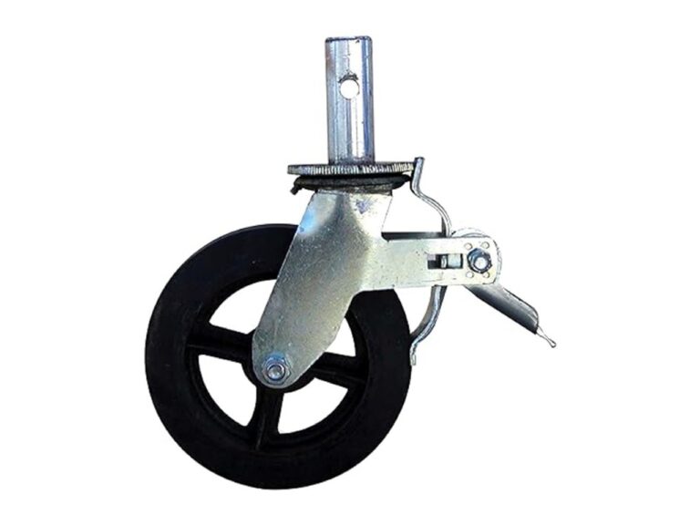 Scaffolding Casters with 8" Wheel, Swivel Brakes, Safety Label & Snap ...